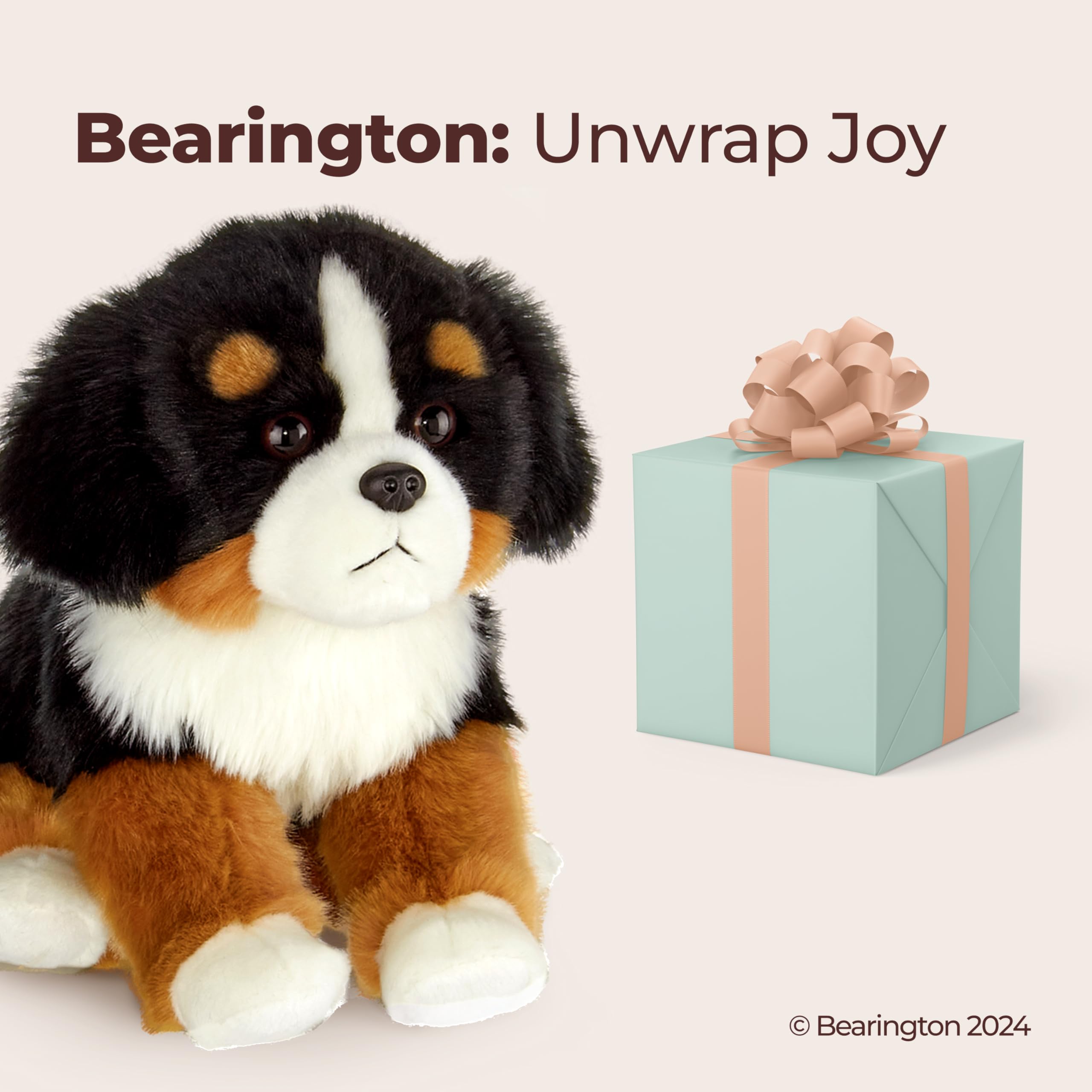Bearington Bernie The Bernese Mountain Dog Stuffed Animal, 13 Inch Puppy Stuffed Animal