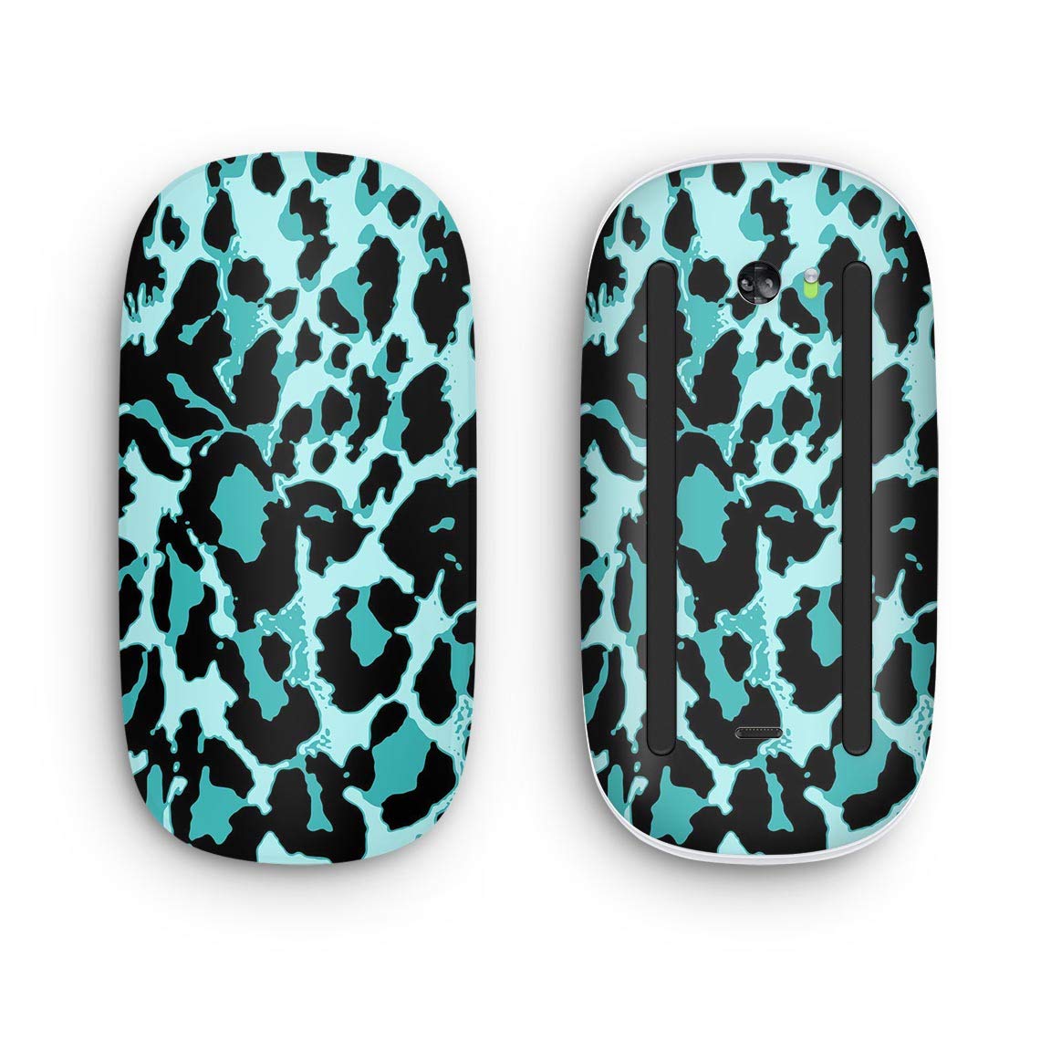 Design Skinz Vector Hot Turquoise Cheetah Print Vinyl Decal Compatible with The Apple Magic Mouse 2 (Wireless, Rechargable) with Multi-Touch Surface