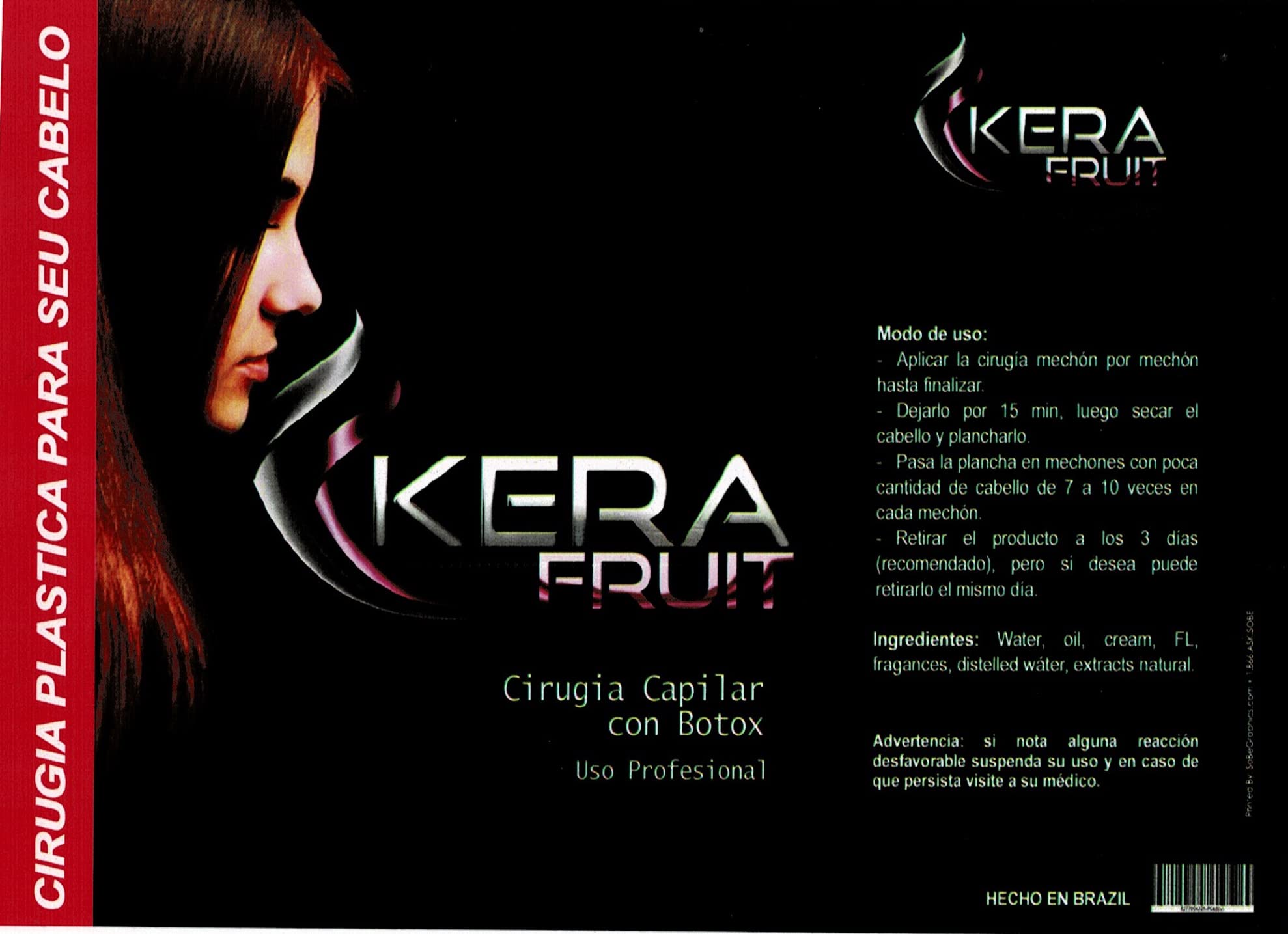 Cirugia Capilar Kerafruit 32 oz + Shampoo Nueva Presentacion Deja Brillante el Cabello