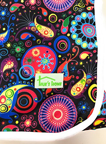Designer Pattern Ultra-Soft Washable Large 29" x 29" Incontinence Chair or Bed Pad (Cosmic Multi)