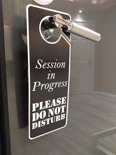Business Design Session in Progress Please Do Not Disturb Sign, 2 Pack, Double Sided, Ideal for Offices, Online Sessions and Meetings, Online Classes, Home Offices, Recording, Clinic, Therapy