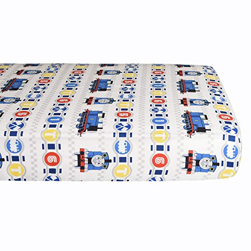 Thomas The Tank Standard Crib 3 Piece Toddler Bedding Set for Kids Soft Microfiber Reversible Comforter, Fitted Sheet & Pillowcase for Boys