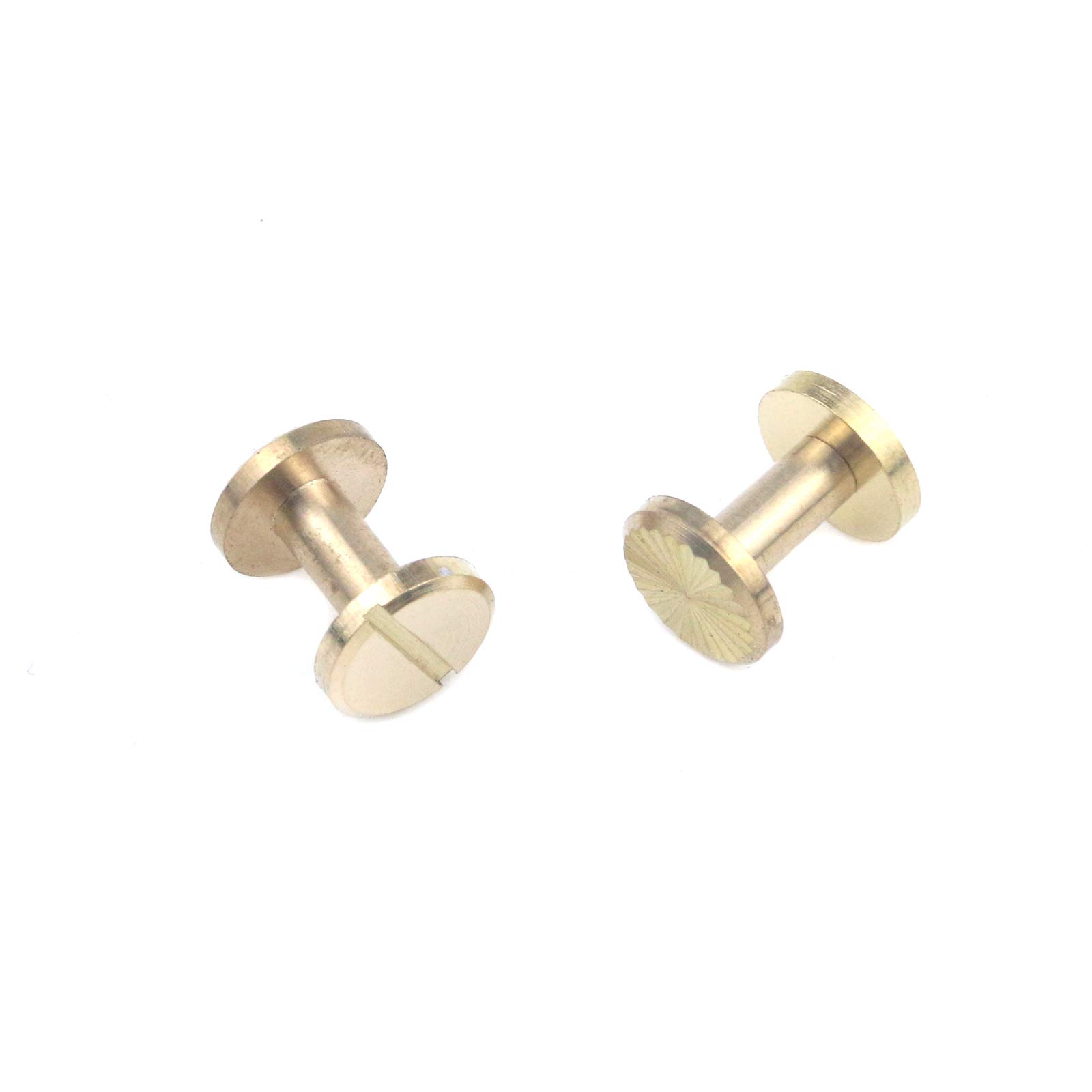 T Tulead 10PCS Brass Chicago Screws Decorative Bookbinding Stud Screws Rivet Stud Post Fastener 10x4x9mm