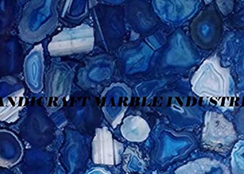 33" x 33" Inch Blue Agate Stone Square Dining Table Top, Blue Agate Stone Square Coffee Table Top, Blue Agate Stone Square Centre Table Top, Piece Of Conversation, Family Heir Loom