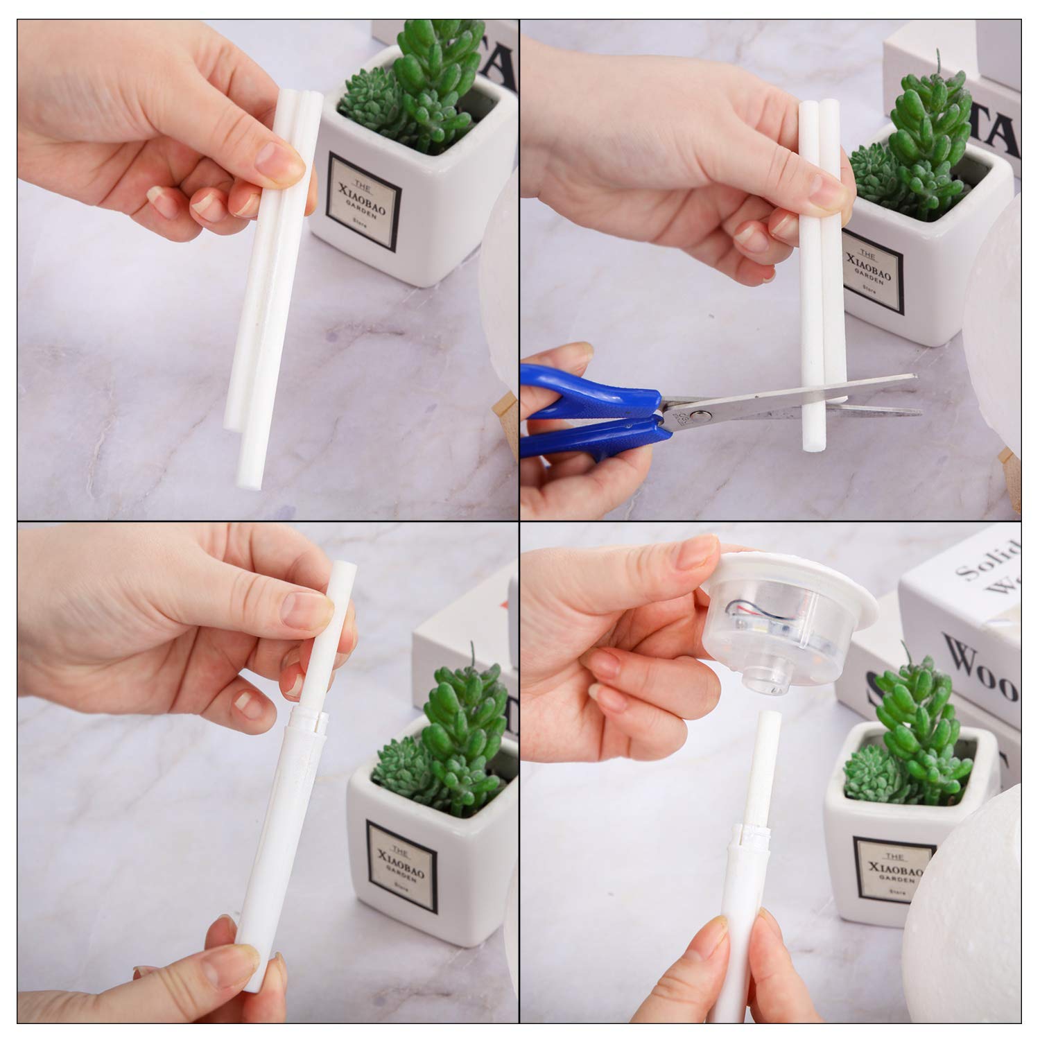 24 Pieces Humidifier Sticks Filter Replacement Wick Humidifiers Filter Sticks Humidifiers Refill Sticks for Cool Mist Humidifiers Portable Diffuser USB Mini Humidifier (5.35 Inches)