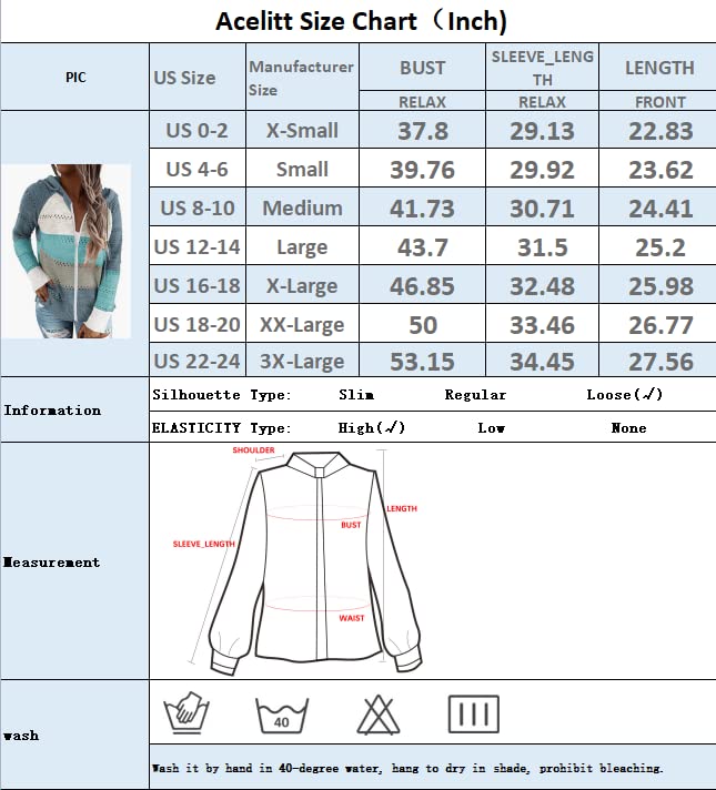 Acelitt Womens Casual Lightweight Long Sleeve Zip up Zipper Striped Knit Sweaters Hoodies Sweatshirts Pullover Jackets Large Gray2