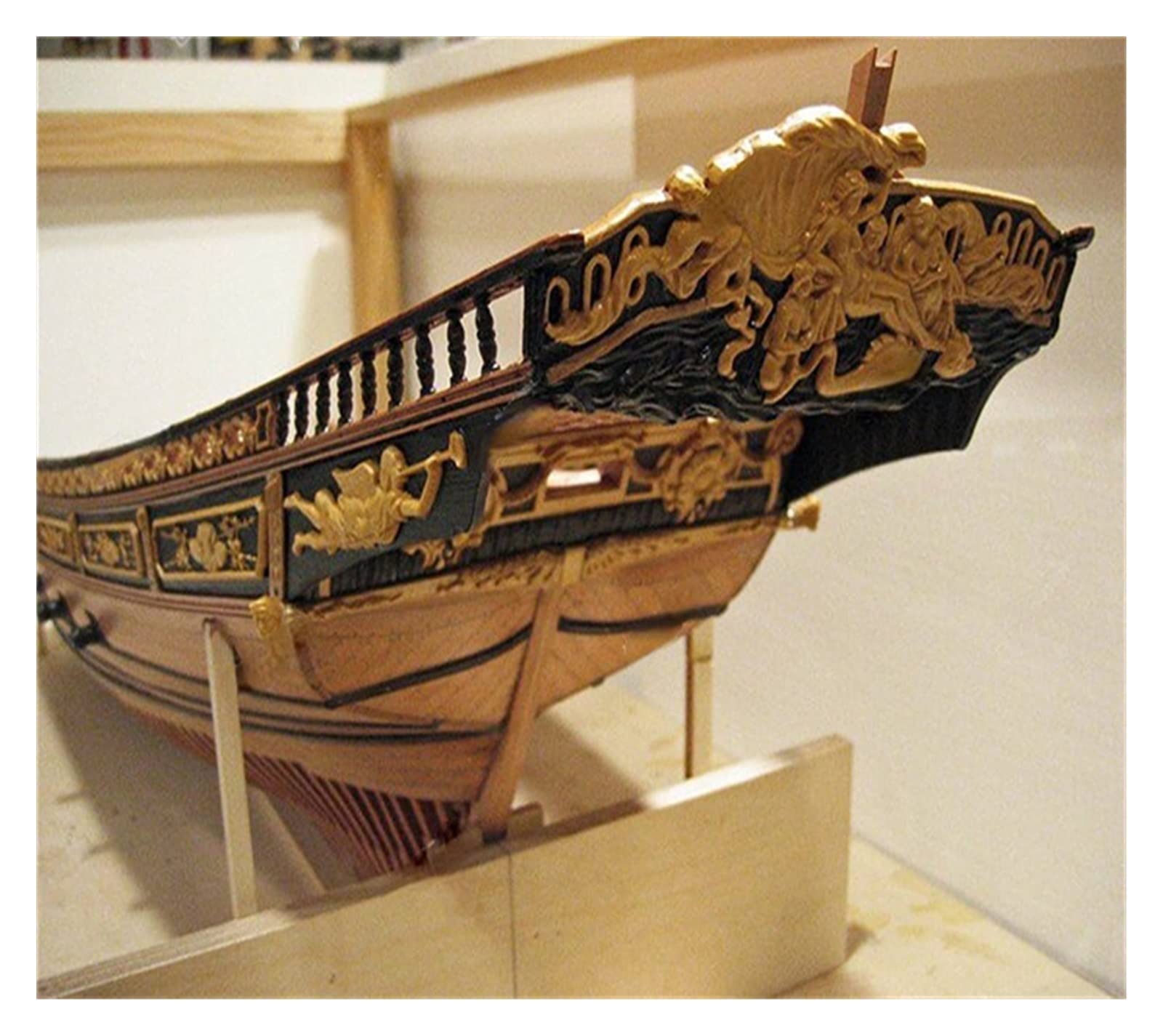 3D Model Space Sense 1/48 Full Rib Shark Le Requin Sailboat Model Kit Wooden DIY Handmade Boat Model Puzzle Sailing Theme Party