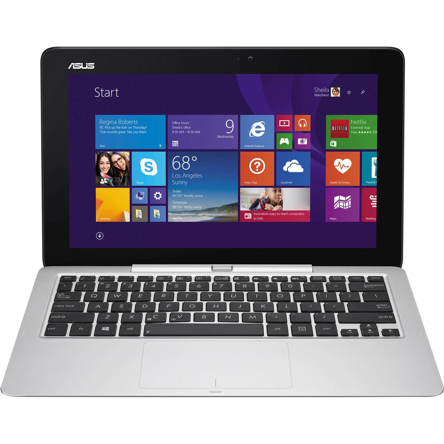 ASUS Transformer Book 12-Inch T200TA-C1-BL 2-in-1 Detachable Touchscreen Laptop, 4 GB RAM, 64 GB Storage