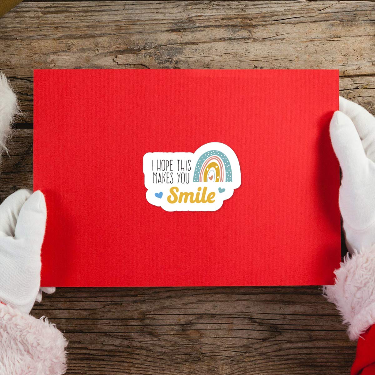 muminglong 1.5 Inch I Hope This Makes You Smile Sticker, Rainbow Sticker, Thank You Sticker, Small Shop Sticker, Small Business, Handmade Sticker, Packaging Sticker, 500 PCS