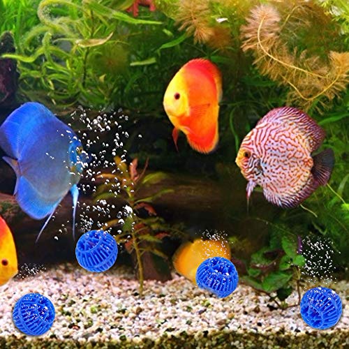 Tnfeeon Balls Filter Media, Aquarium Filter Ball 500ml Reusable Freshwater Seawater for Aquarium and Pond Filter Media