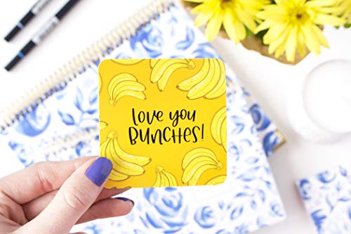 bloom daily planners Lunch Box Note Card Deck - Cute Sentimental Quote Cards for Kids - Set of Thirty 3" x 3" Cards - Assorted Designs