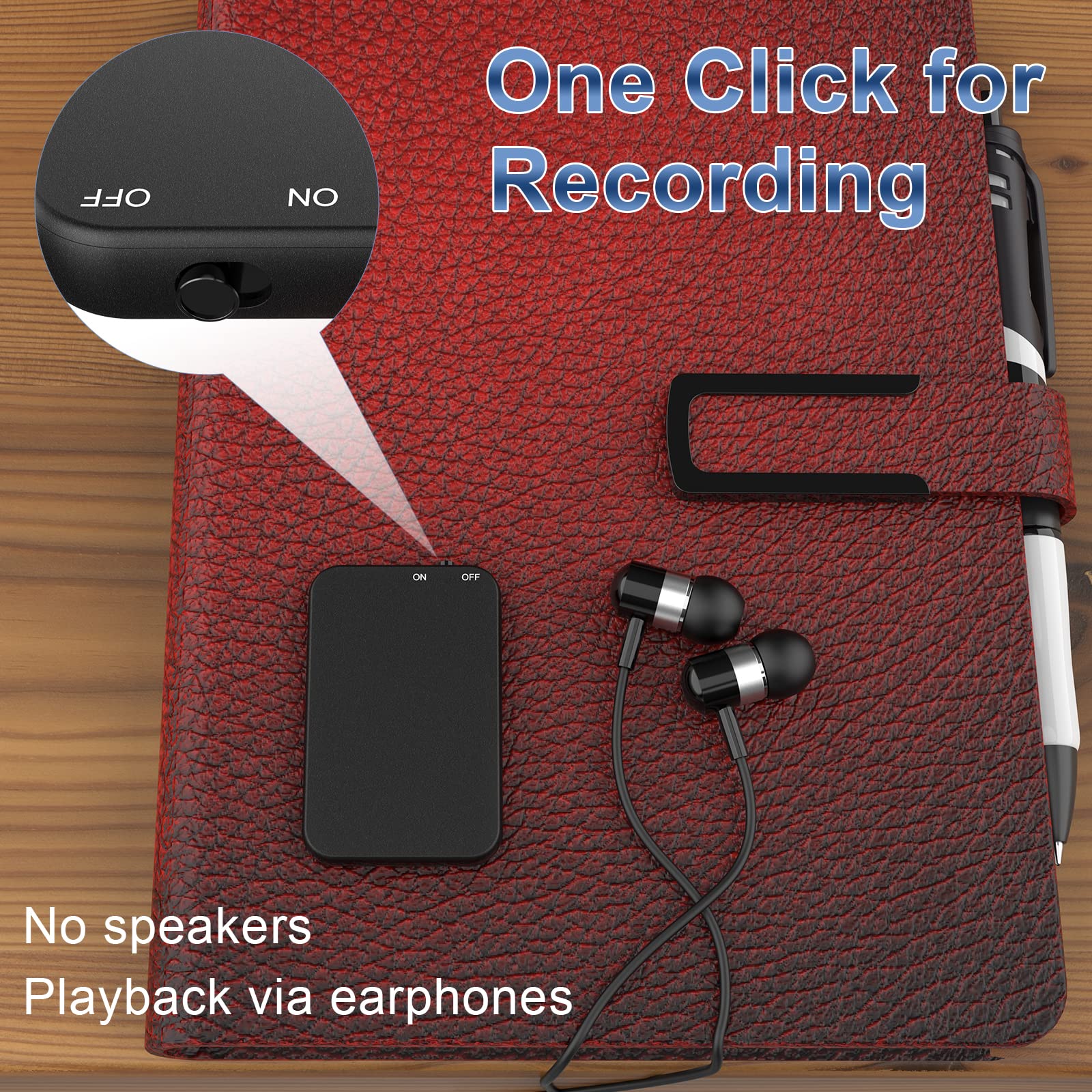 32GB Voice Recorder, Tonnlog Voice Activated Recorder with 37 Hours Long-Lasting Battery, Digital Audio Recorder One Button Recording for Lectures, Meetings, Interviews