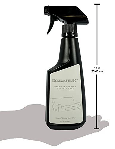 Cadillac Select Leather Furniture Cleaner and Conditioner for Couch, Car Auto Interior Seats, Bags, Jackets, Large Leather Surfaces β Complete Care Spray