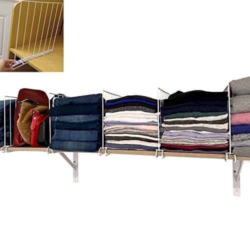 Evelots 8 Pack Wood Shelf Divider/Organizer-Closet/Cabinet-Bedroom/Office-No Tools