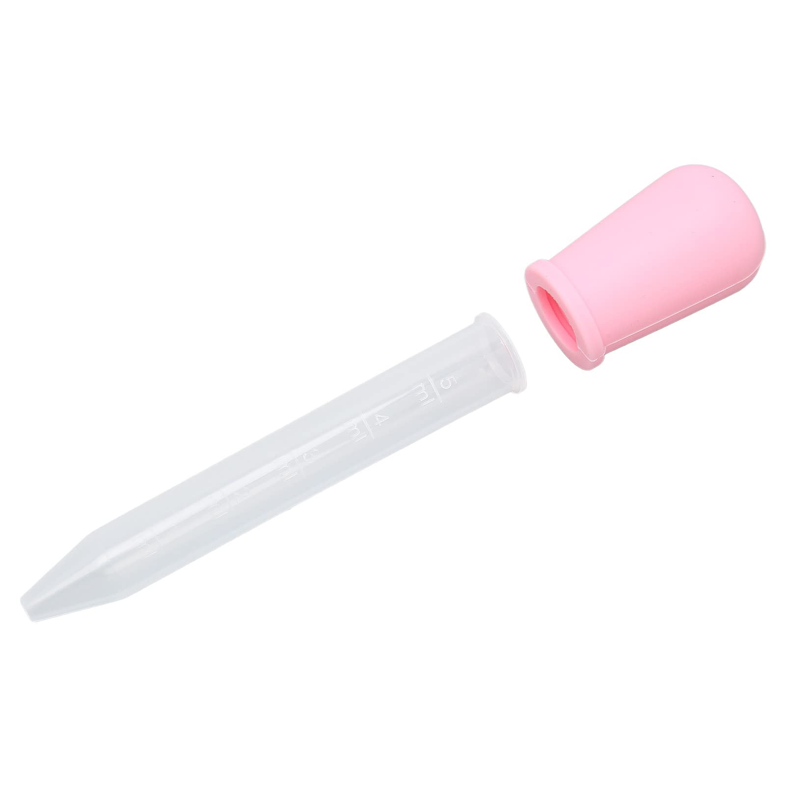 5pcs Pipettes, 5ml 120mm Length Silicone Eye Dropper, DIY Transfer Pipettes for Scientific Experiments, Paint and Glue, Food Decoration, Essential Oil, Arts and Crafts Projects(Pink)