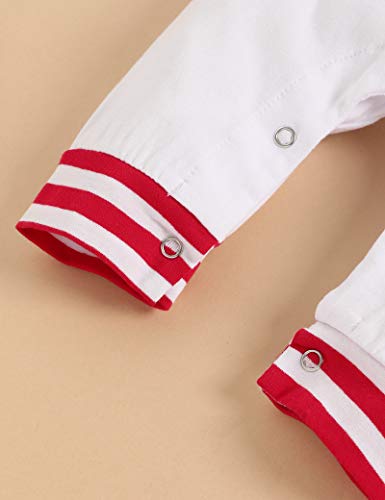 My First Valentine’s Day Newborn Baby Boy Girl Romper Hoodie Jumpsuit One Piece Outfit Set Newborn White