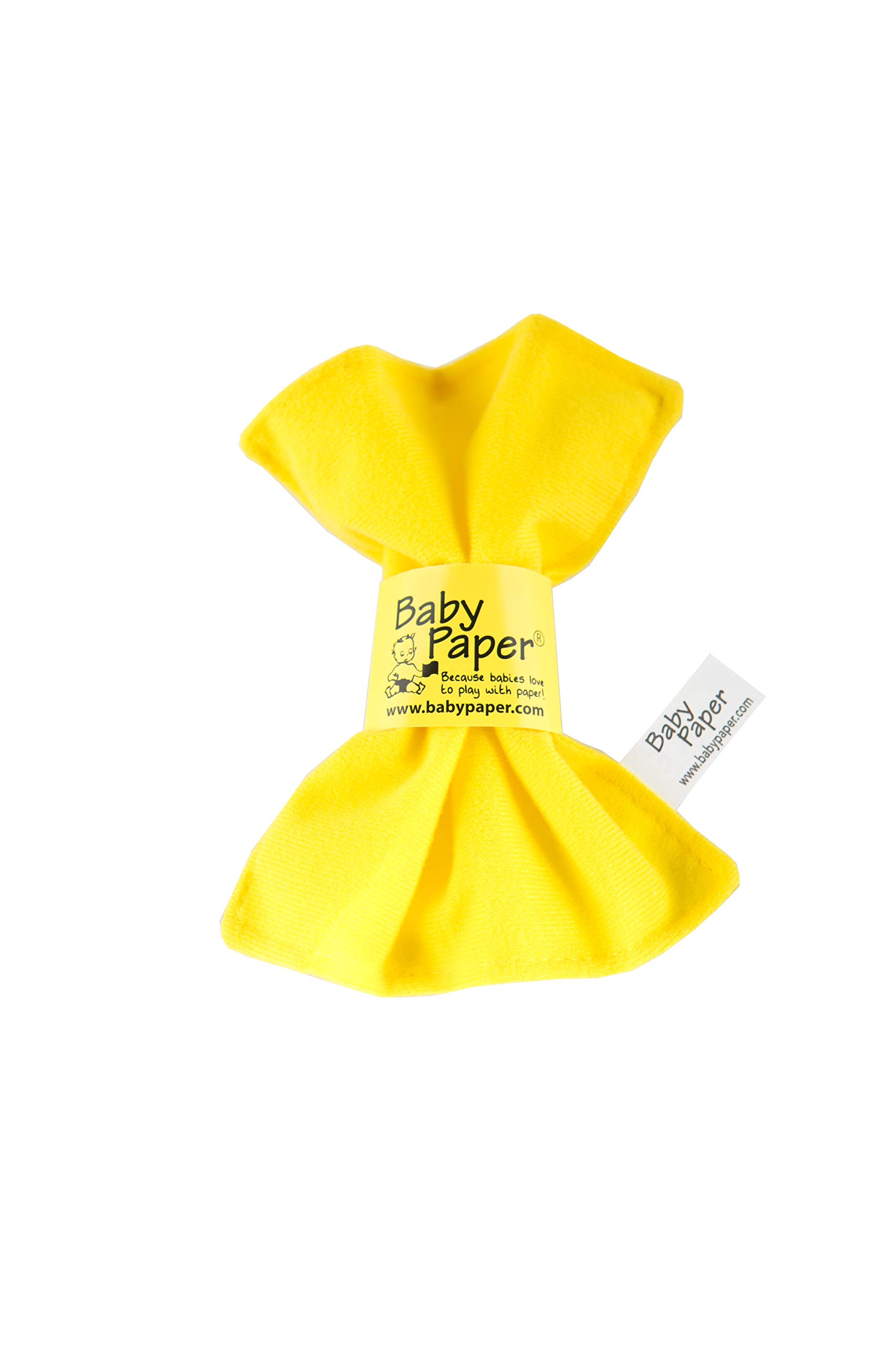 Baby Paper Original Crinkle Sensory Toy | Triangle, Yellow, Blue 3-Pack | Bright Colors, Washable, and Non-Toxic Crinkle Paper for Babies | Perfect Bow Gift Topper Reusable as a Crinkle Toy