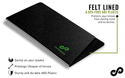 EVERPRIDE Butcher Chef Knife Edge Guards (2-Piece Set) Wide Knives Blade Edge Protectors - Meat Cleaver Knife Sheath Set - BPA-Free Chef Knife Covers Fits Blades Up To 8” x 4” – Knives Not Included