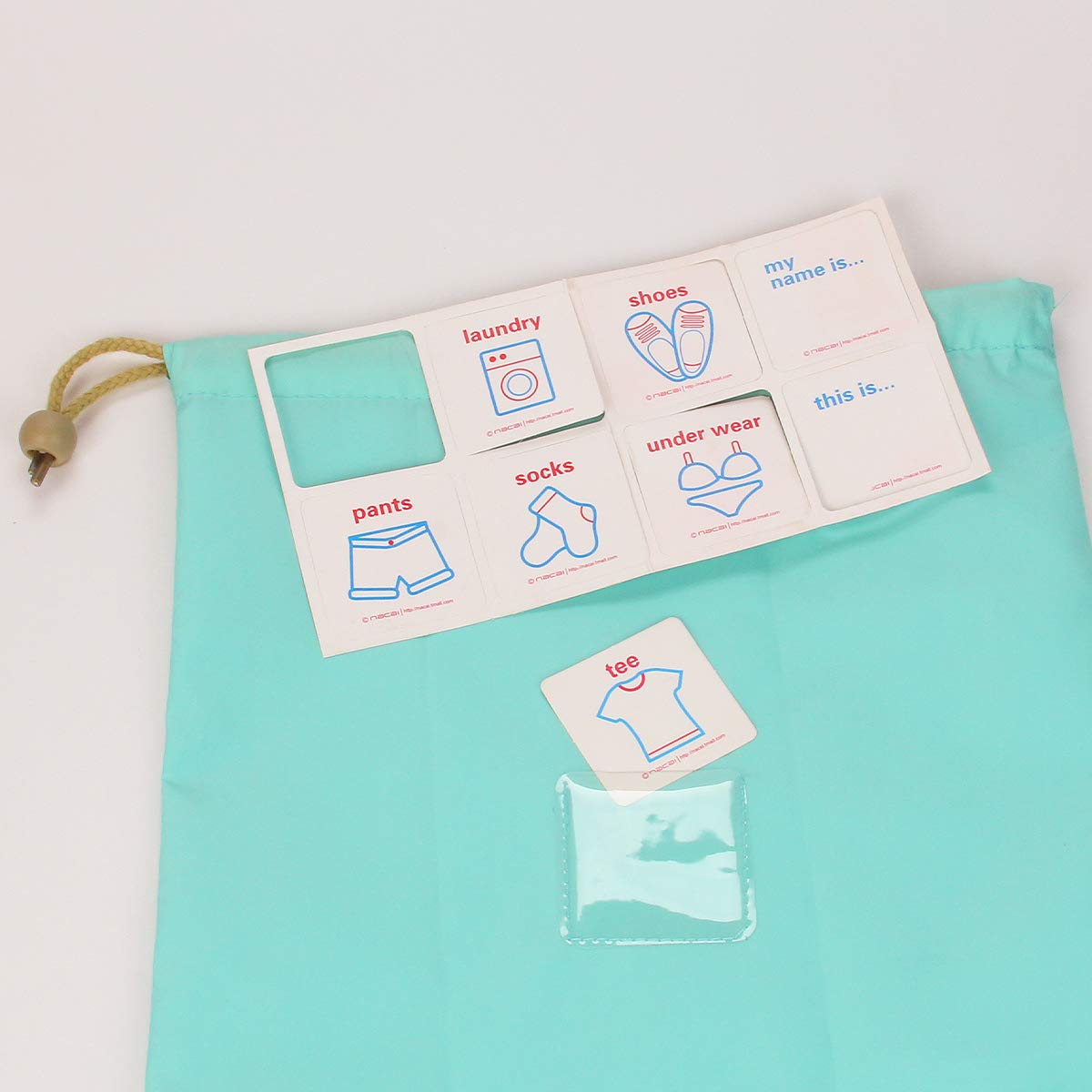 MyKazoe Waterproof Wet Bag Two Zippered Pockets & Multipurpose Drawstring Bag (Blue Whales)