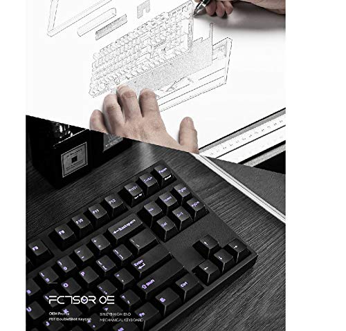 Leopold FC750R OE Black Purple OEM Profile PBT DoubleShot Keycap (Brown Switch)
