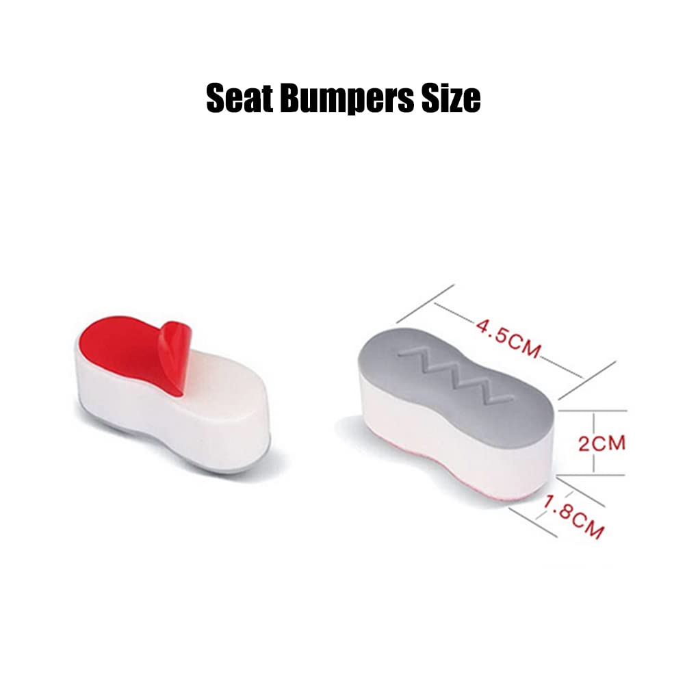 8 Pieces Bidet Toilet Seat Bumpers Height-increasing Pads Universal Toilet Seat Buffer with Strong Adhesive Rubber Bumpers Pads Replacement for Home Hotel Hospital School