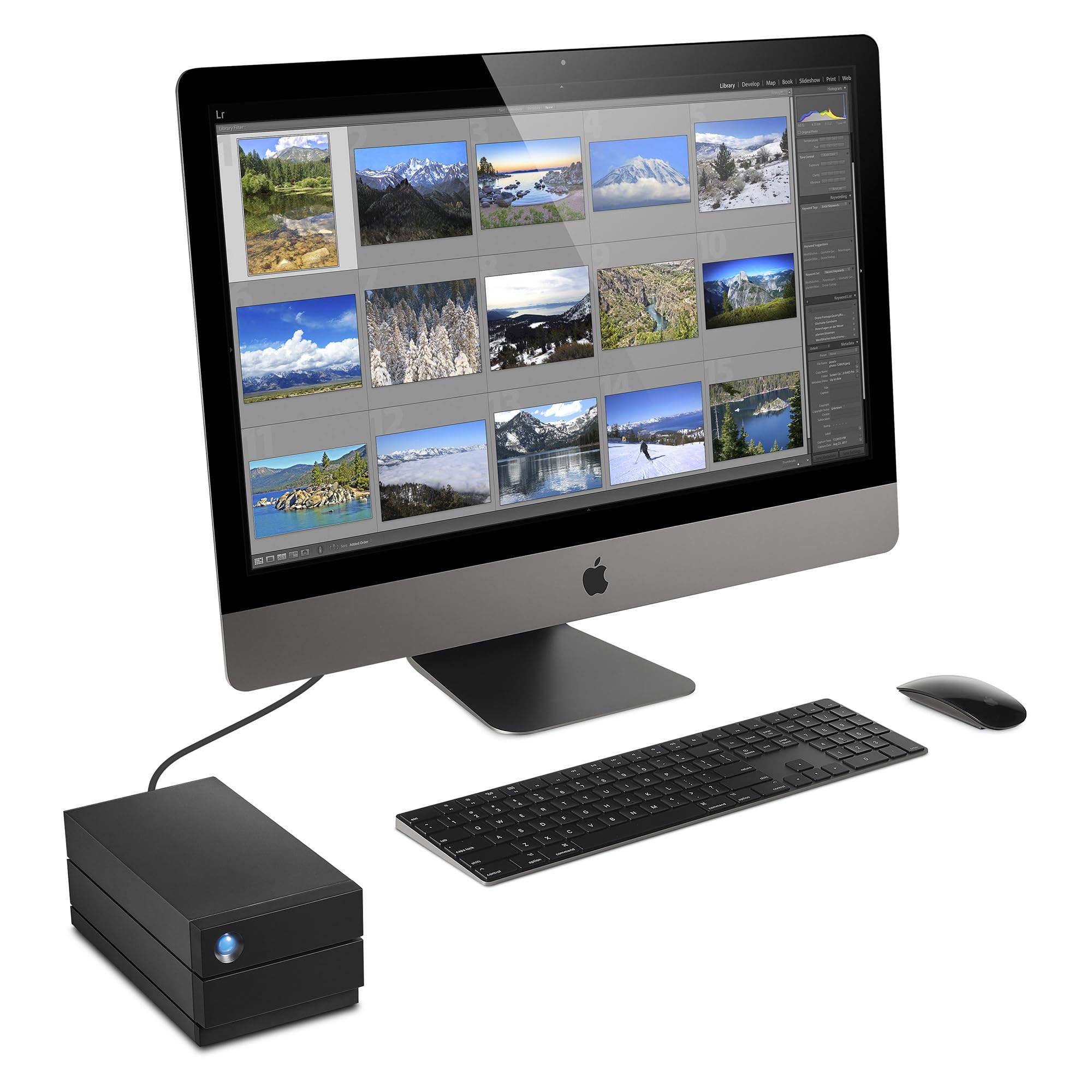 LaCie 2big RAID, 36TB, External Hard Drive Desktop, USB-C, 7.200 RPM, Enterprise Class Drives, for Mac and PC Desktop (STHJ36000800)