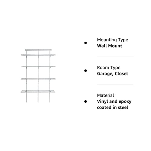 ClosetMaid 2845 ShelfTrack 4ft. Pantry Organizer Kit, White