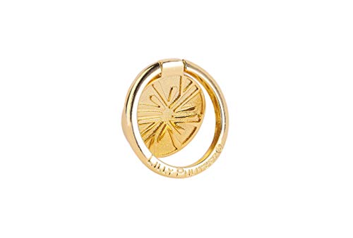 Lilly Pulitzer Cell Phone Gold Metal Stability Tech Ring, Citrus