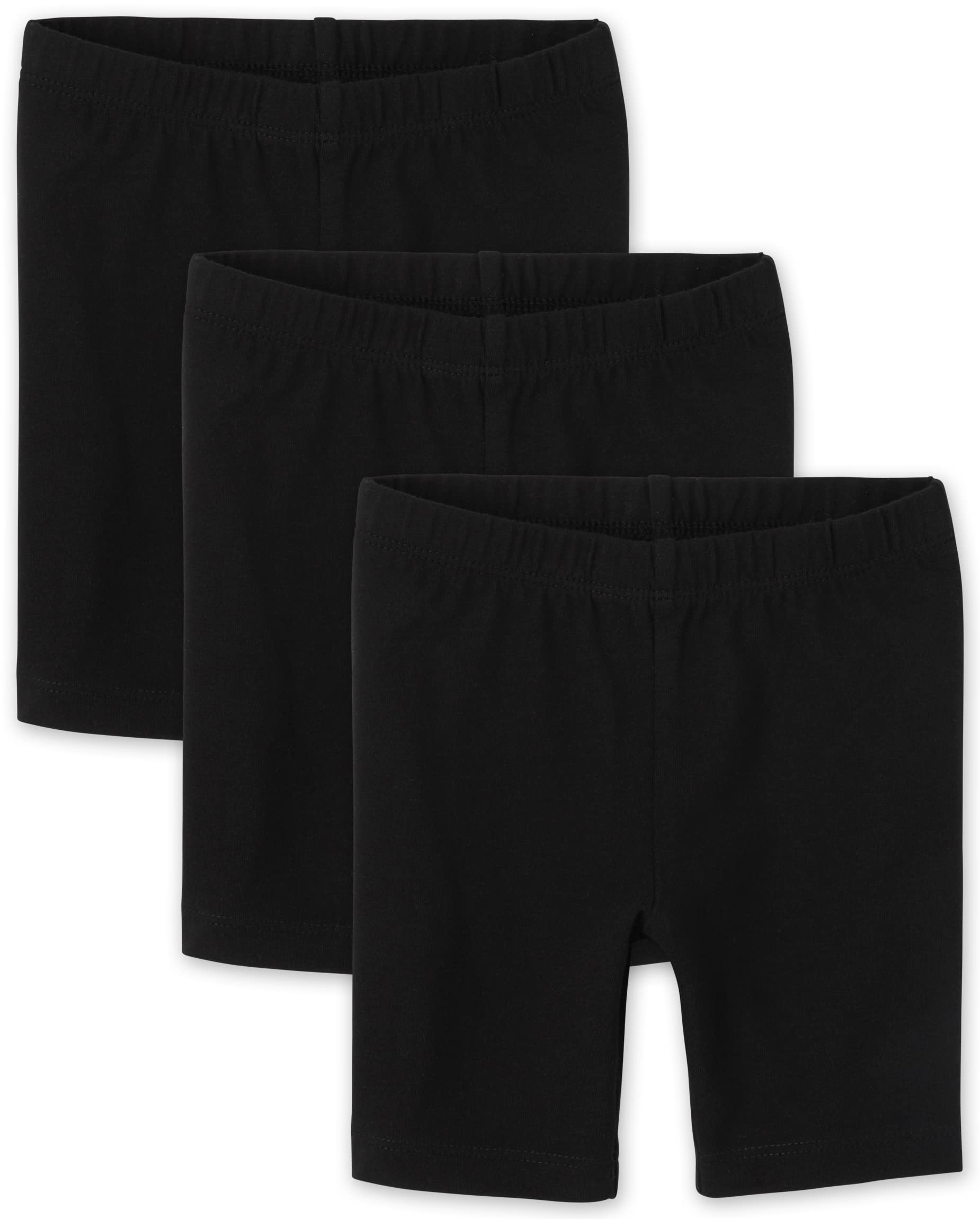 The Children's Place baby girls And Toddler Bike Shorts, Black 3 Pack, 5T US
