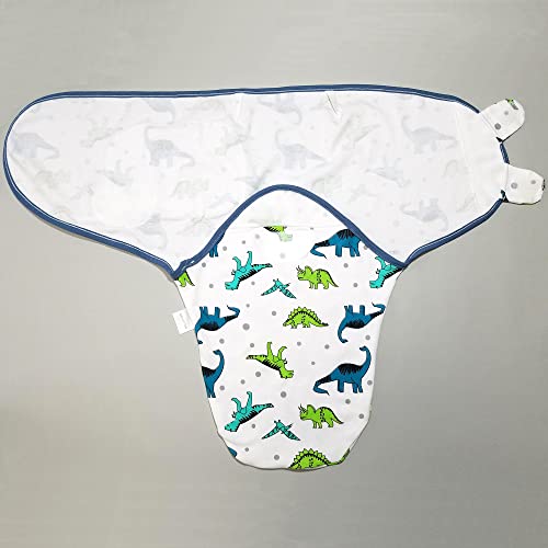 EYL Baby Swaddle Blanket Wrap for Newborn Boy and Girl Adjustable Infant Swaddle Sack Set, 0-3 Months, 2 Pack (Dinosaur, Small)