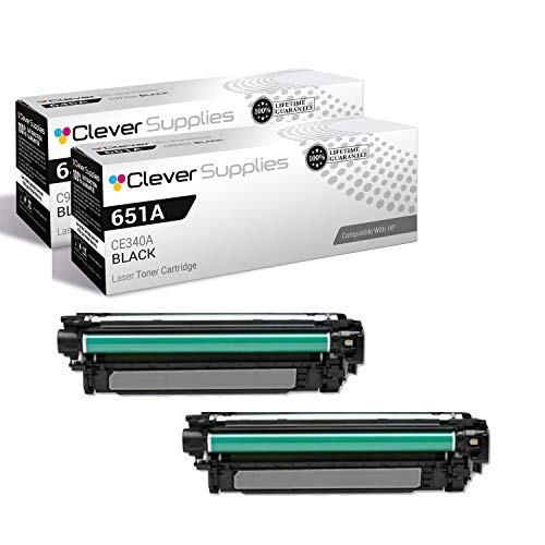 CS Compatible Toner Cartridge Replacement for HP M775 CE340A Black HP 651A Color Laserjet MFP M775D MFP M775F MFP M775Z 700 Color Enterprise 700 MFP M775D 2 Set