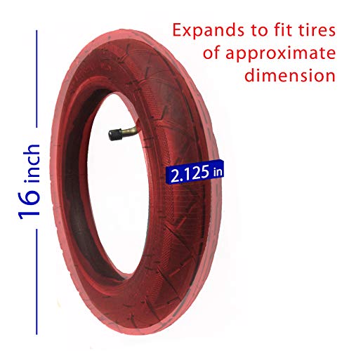 16x2.125 Inner Tube with Angled Valve for Gas/Electric/Pedal Bikes