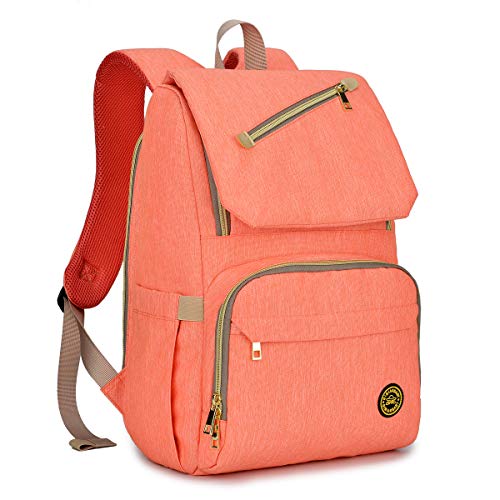 Qimiaobaby Diaper Bag Backpack, Multifunctional Large-Capacity Diaper Storage Bag (Pink)