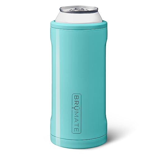 BrüMate Hopsulator Juggernaut Can Cooler Insulated for 24oz / 25oz Cans | Can Coozie Insulated Stainless Steel Drink Holder for Beer, Tea, and Energy Drinks (Aqua)