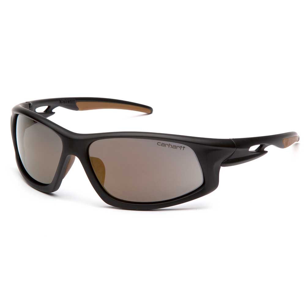 Carhartt CHB690DT Ironside SAFETY Glasses, Black/Tan Frame, Antique Mirror Anti-Fog Lens