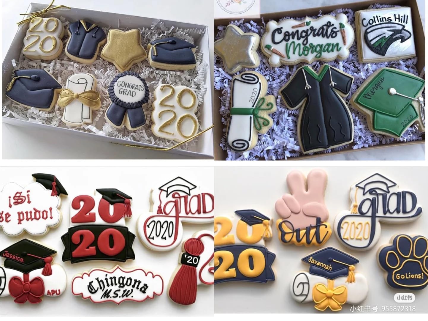 3Pcs Graduation Cookie Cutters, Stainless Steel Molds Graduation Cap, Gown, Diploma Shapes for High School College Parties