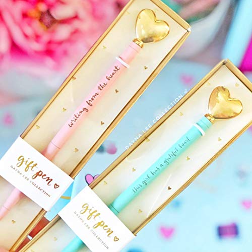 Eccolo World Traveler Dayna Lee “What A Big Heart” Love Pen In Gold Gift Box (Pink)