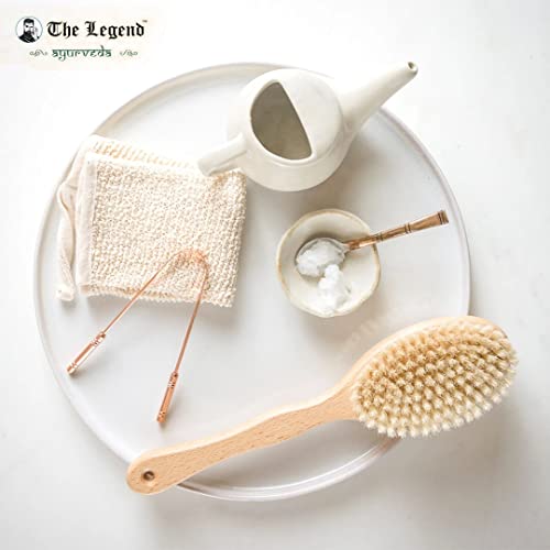 The Legend Pack of 3 Ayurveda Heavenly Copper Tongue Cleaner or Scraper | Metal Tongue Scraper and Handmade (Pack of 3 Thick Handle)