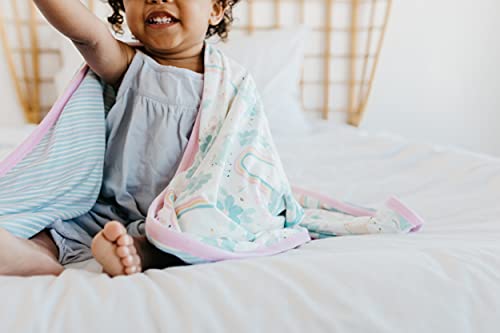 Large Premium Knit Baby 3 Layer Stretchy Quilt Blanket"Whimsy" by Copper Pearl