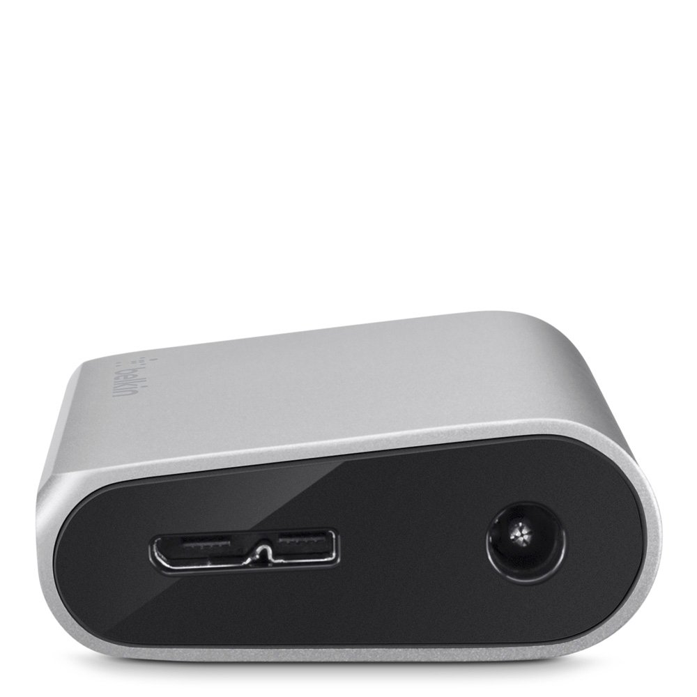 Belkin USB 3.0 to USB-C 4 Port Hub + USB-C Cable - USB C Hub W/ Micro-B Cable - 5W Powered USB Hub - Docking Station - Macbooks, Google Chromebook Pixel & Standard USB A Devices - With USB C Cable