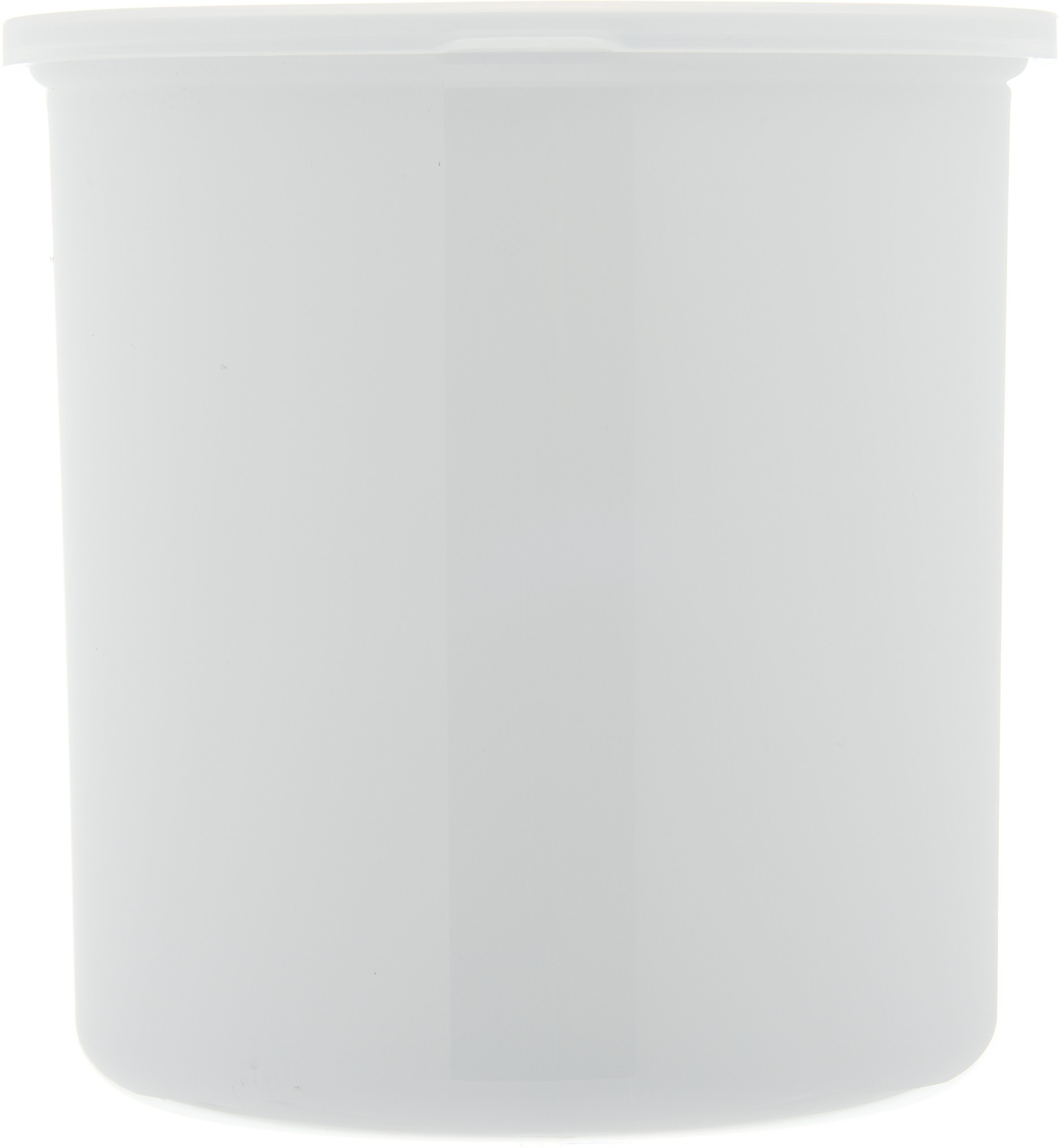 Carlisle FoodService Products Classic Round Storage Container Crock with Lid for Kitchen, Restaurants, Home, Plastic, 2.7 Quarts, White