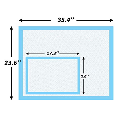 ScratchMe Super-Absorbent Waterproof Dog and Puppy Pet Training Pad, Housebreaking Pet Pad, 50-Count Small-Size, 17.1โโX23.6โโ, Blue