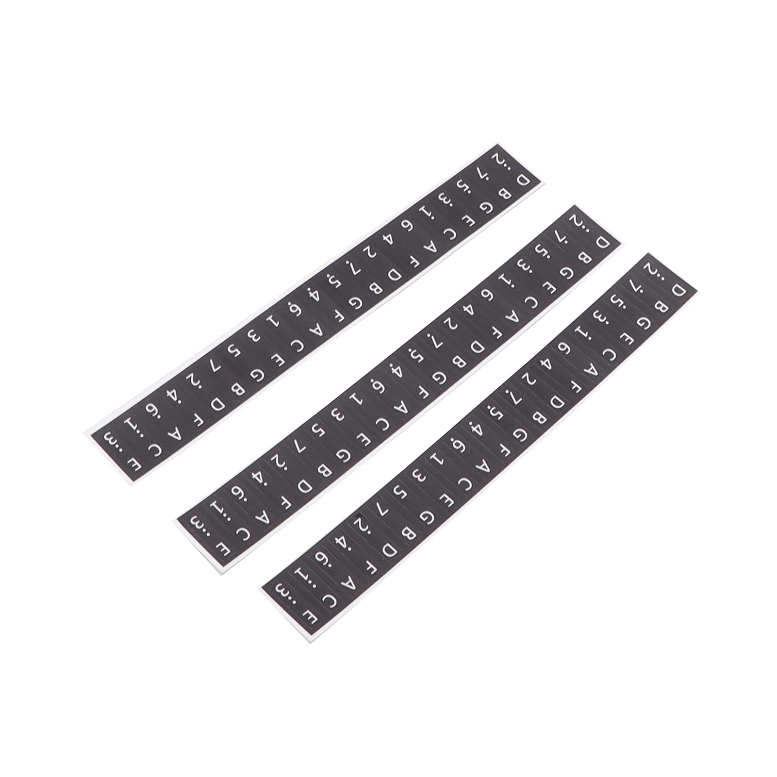 17 Key Thumb Piano Stickers 3Pcs Keys Stickers Staff Labels Button Musical Note Decoration for Beginners and Kids(black)