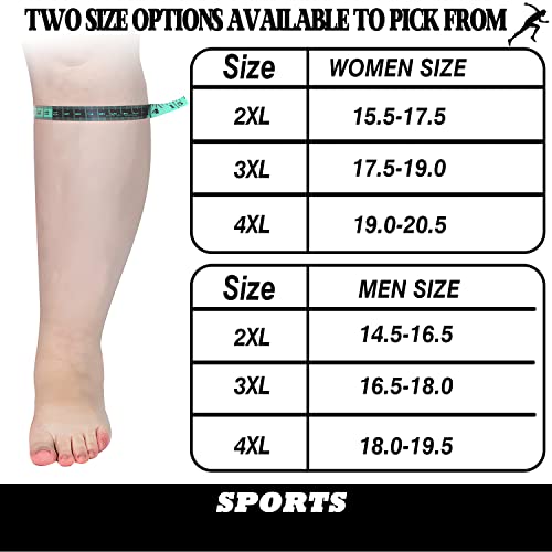 3 PCS Plus size compression socks ​knee high wide calf 20-30 mmhg 2xl 3xl 4xl 5xl circulation breathable for nurse varices