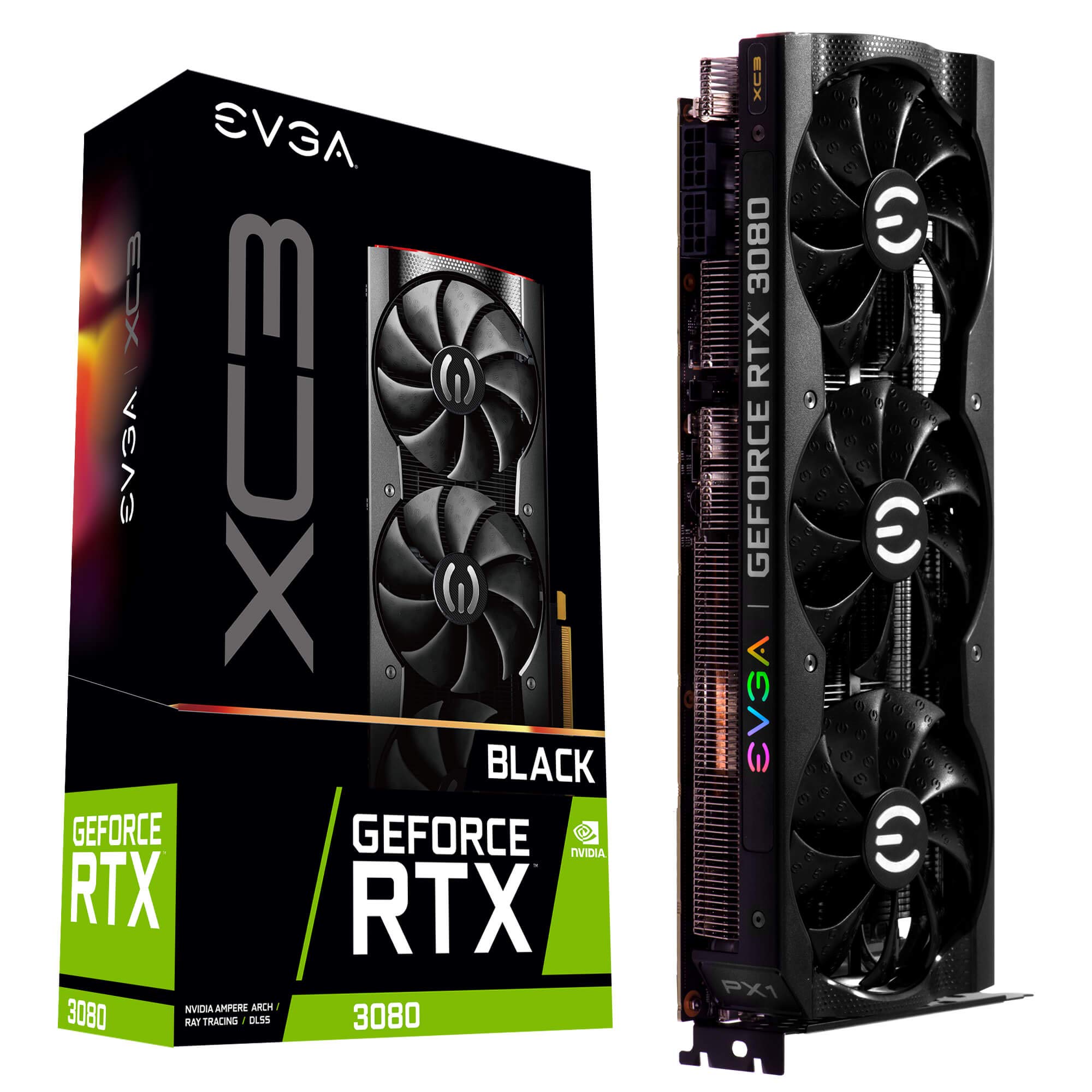 EVGA 10G-P5-3881-KR GeForce RTX 3080 XC3 BLACK GAMING, 10GB GDDR6X, iCX3 Cooling, ARGB LED