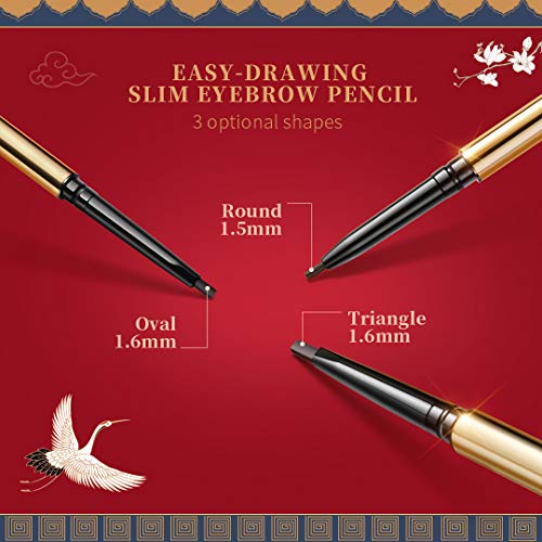 ZEESEA [Palace Identity] Eyebrow Pencil，Makeup Infallible Long-Lasting Eyebrow pencil, Ultra-Fine Felt Tip, Quick Drying Formula, Derived from Oriental Aesthetics
