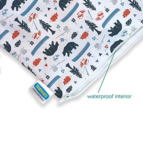 Thirsties Deluxe Reusable Wet Diaper Bag - Adventure Trail