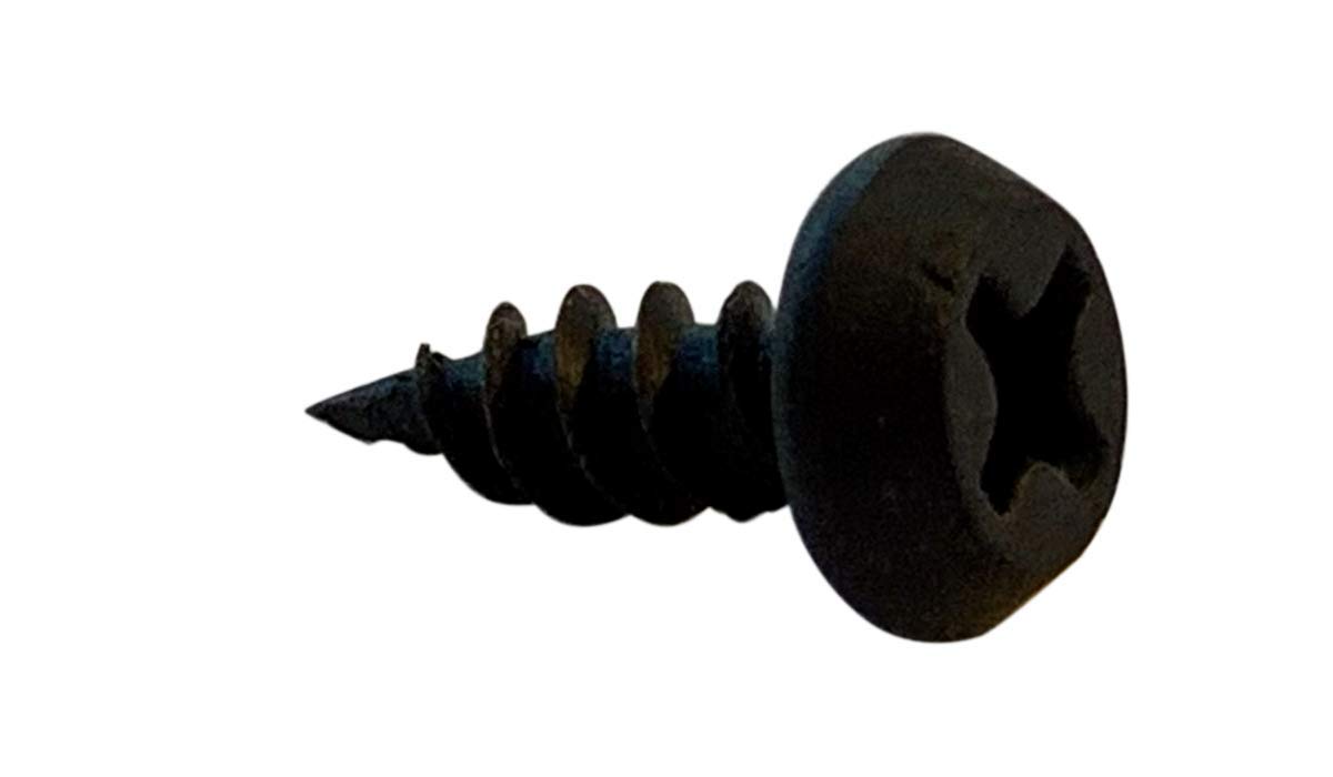 Small Parts 0607YPPG #6-17 x 7/16" Phillips Pan Head Serrated Fine Drywall Framing Screw Black Oxide (Pack of 100)