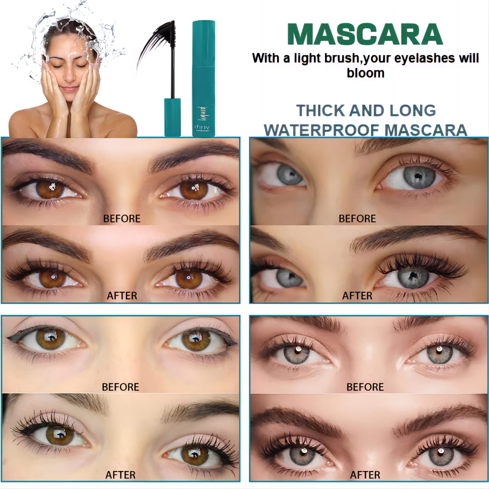 2023 NEW ππ‘π«π’π―π Mascara, Liquid Lash Extensions Mascara, Long-lasting Mascara Makeup, Black 10.7g/0.38 OZ
