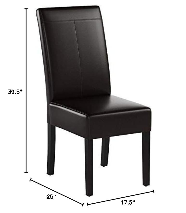 Christopher Knight Home Emilia Chocolate Brown Leather Dining Chairs (Set of 2)